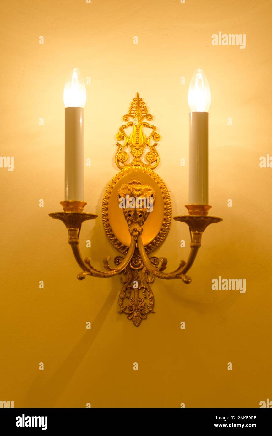 Gold gilded candlestick hi-res stock photography and images - Alamy