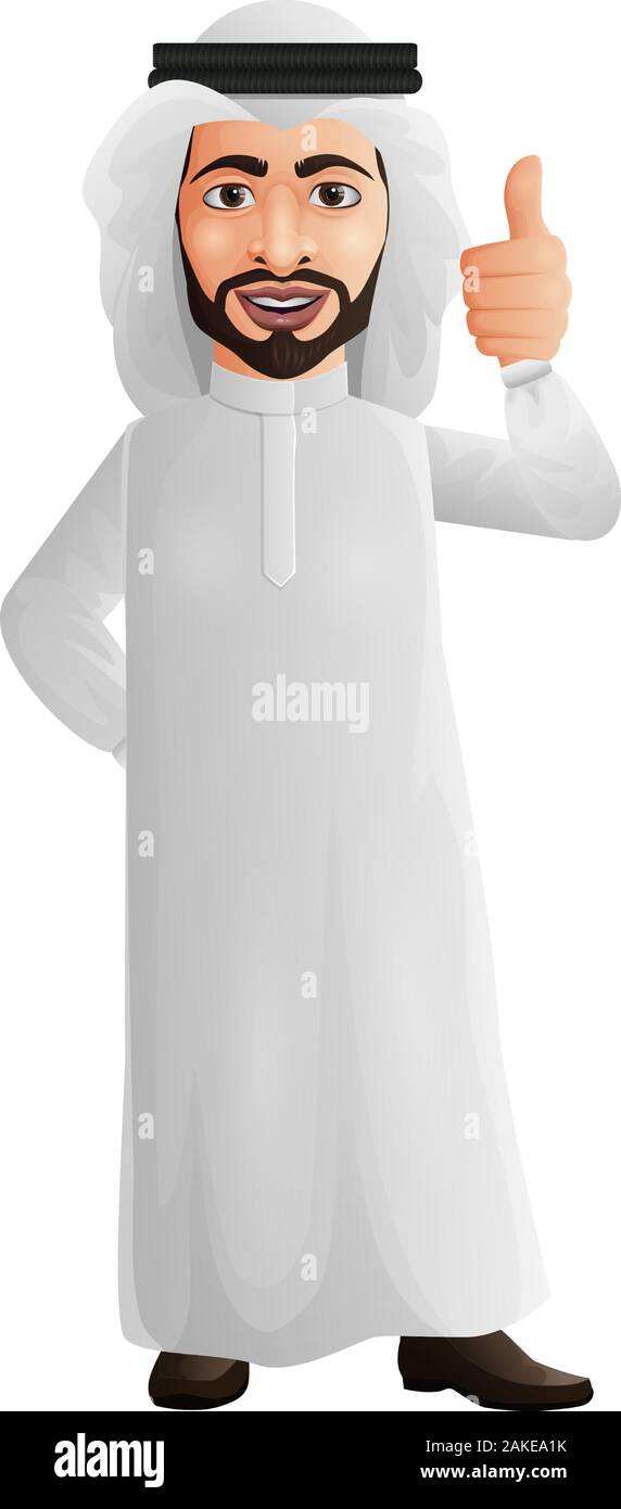 Happy arab man showing Stock Vector Images - Alamy
