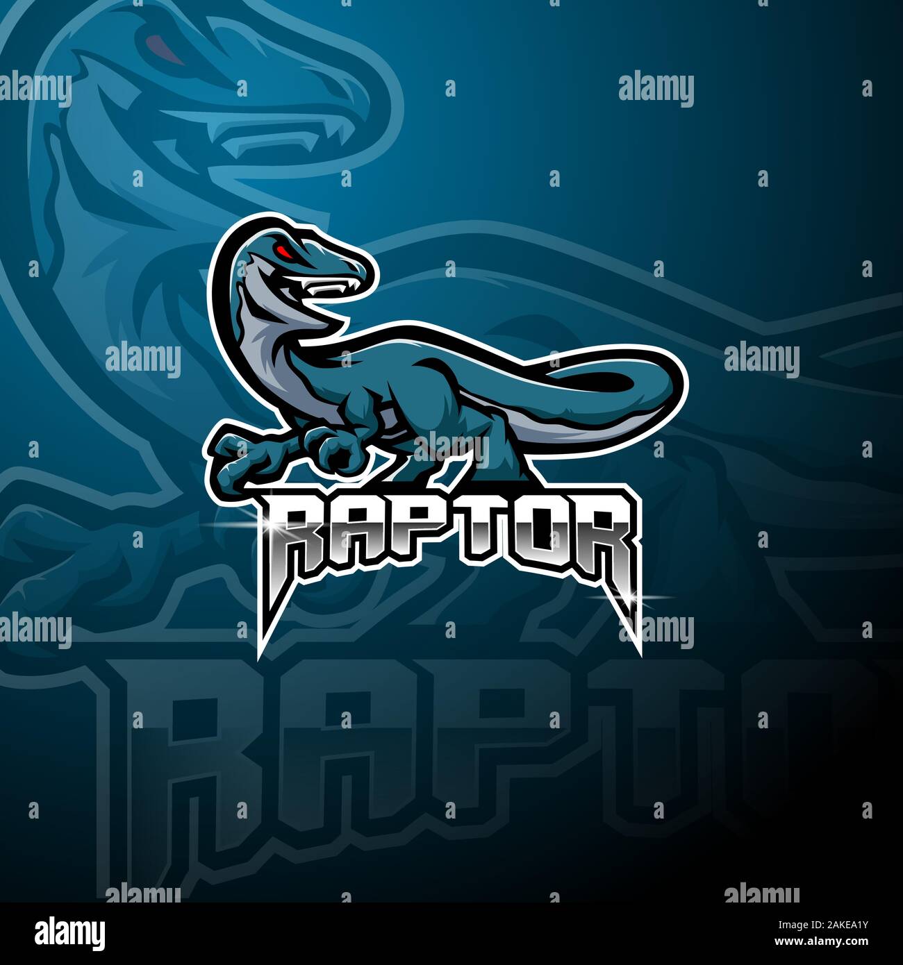 Raptor esport mascot logo design Stock Vector Image & Art - Alamy