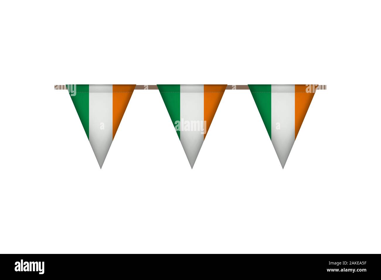 Ireland triangle flag garland. Irish carnaval and festival decoration ...