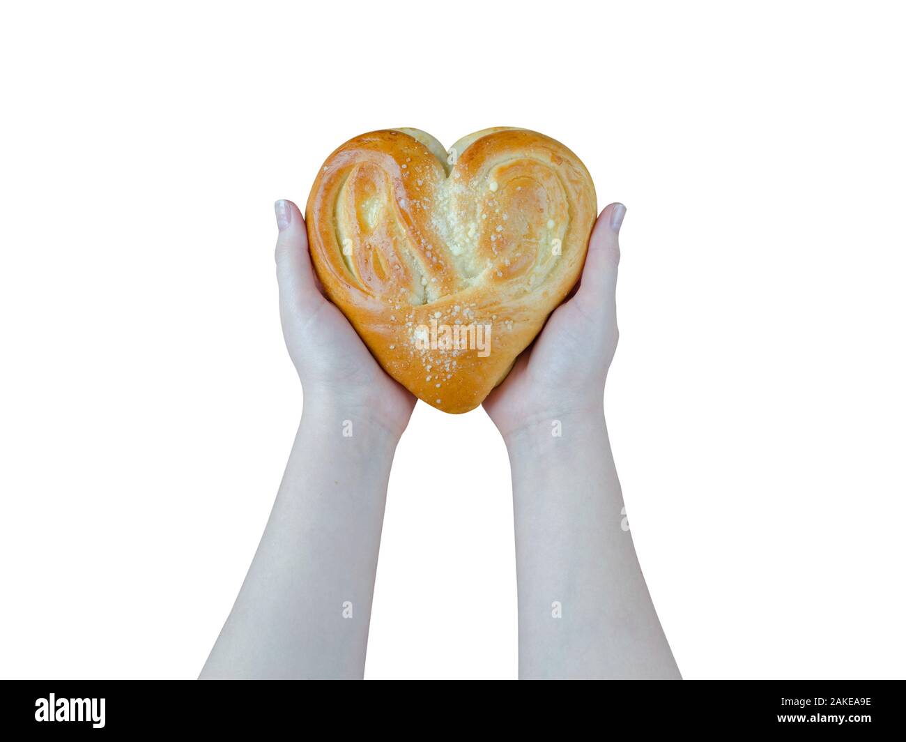 Hands making bread in baker Cut Out Stock Images & Pictures - Alamy