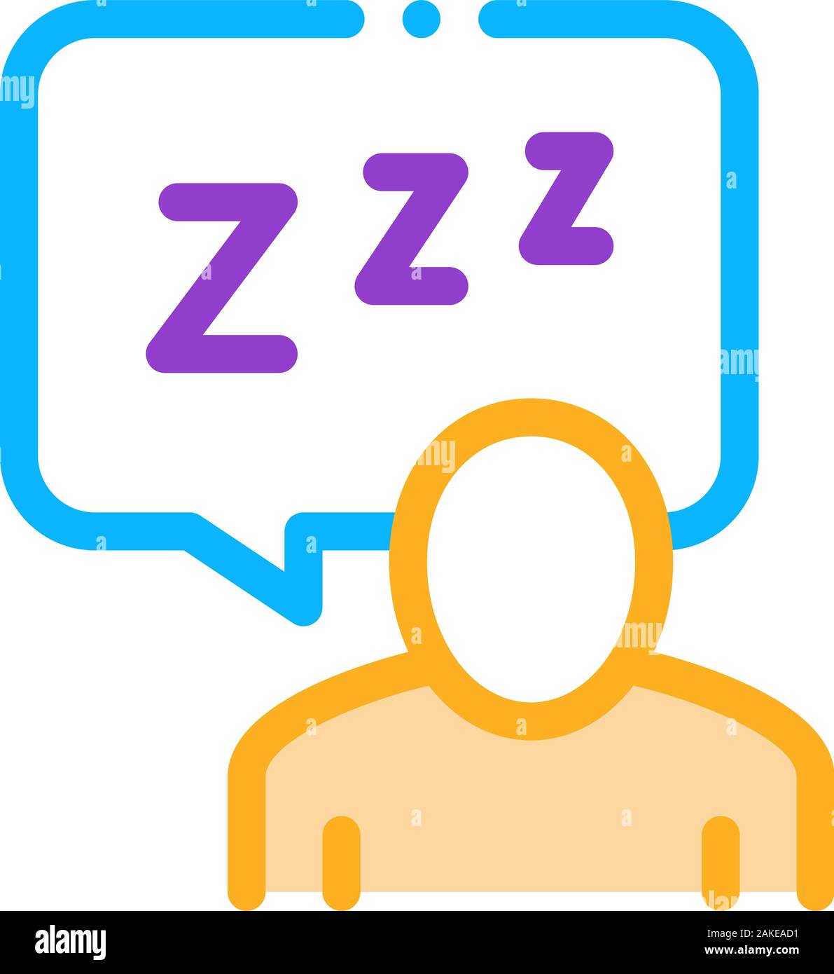 Man sleeping dream label Stock Vector Images - Alamy