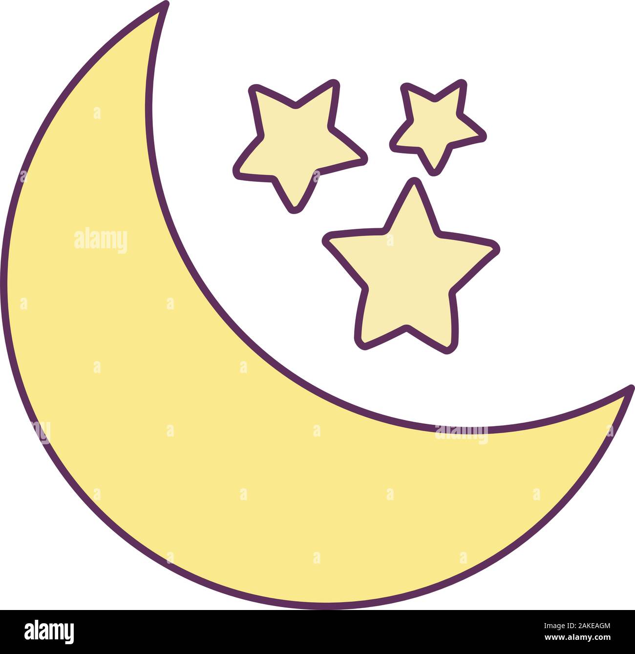 Moon and stars design, Night bedtime sky space moonlight nature light ...