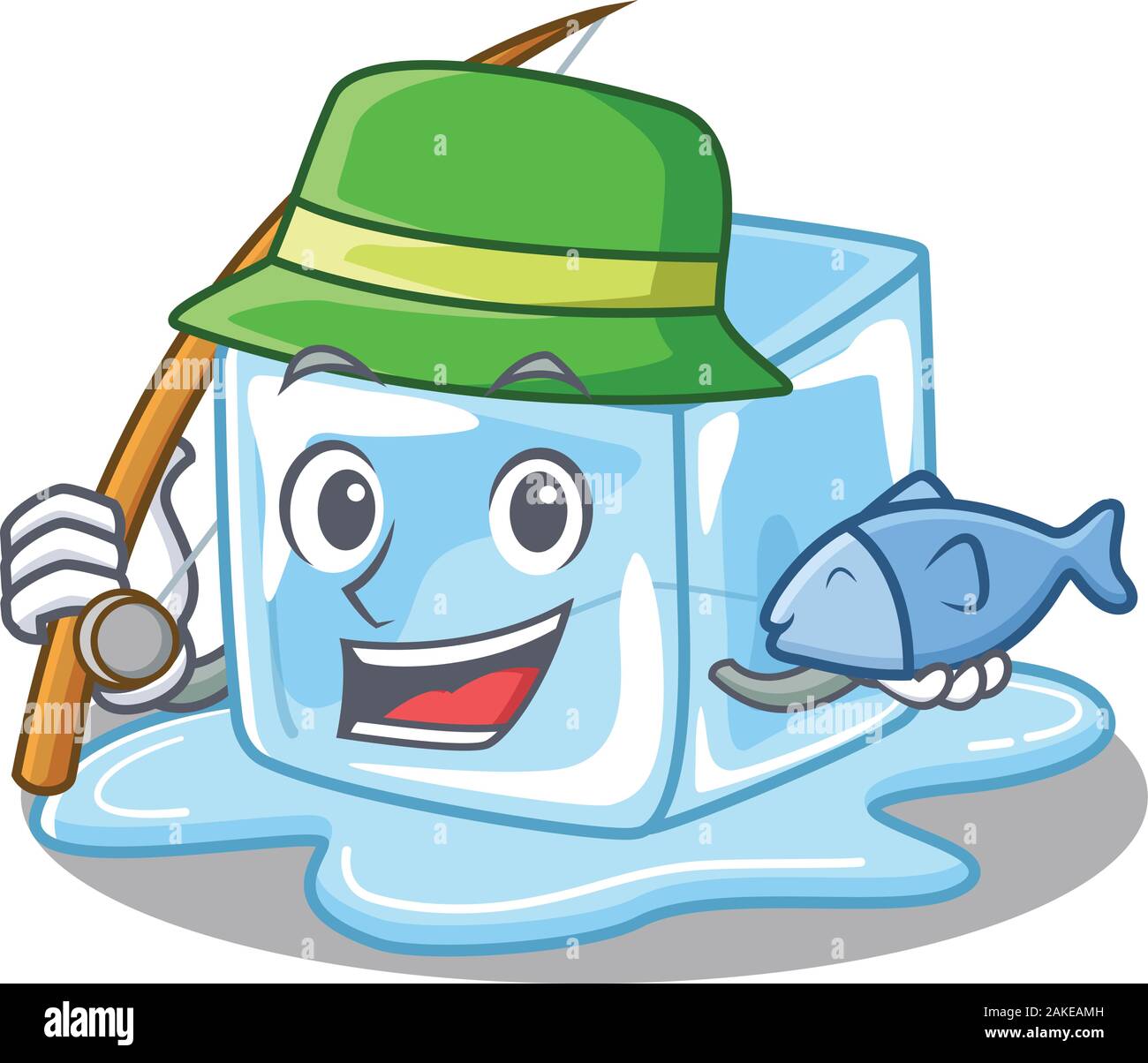 A Picture of happy Fishing ice cube design Stock Vector Image & Art - Alamy