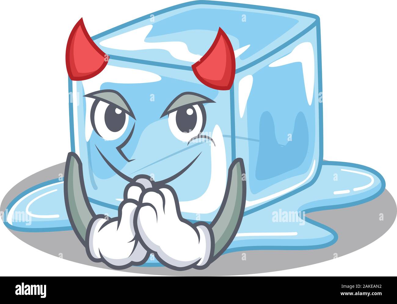 Devil ice cube Cartoon in character design Stock Vector Image & Art - Alamy