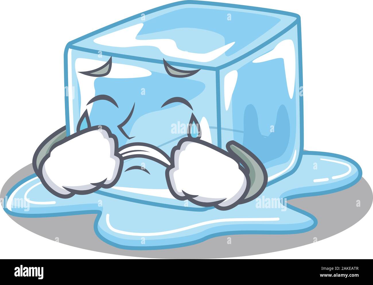 Sad of ice cube cartoon mascot style Stock Vector Image & Art - Alamy