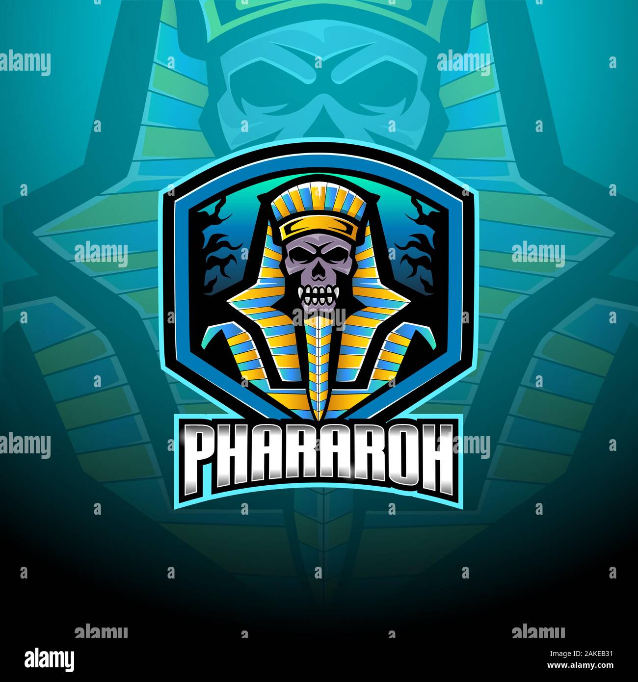 Pharaoh esport mascot logo design Stock Vector Image & Art - Alamy