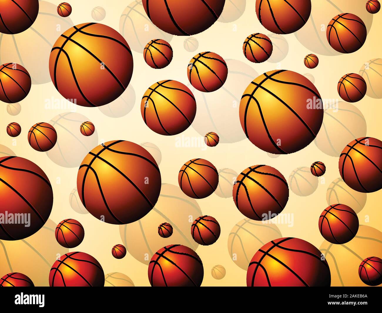 Background formed by basketball balls. Vector illustration Stock Vector ...