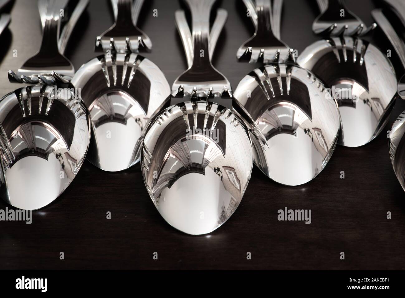Metal forks spoons on hi-res stock photography and images - Alamy