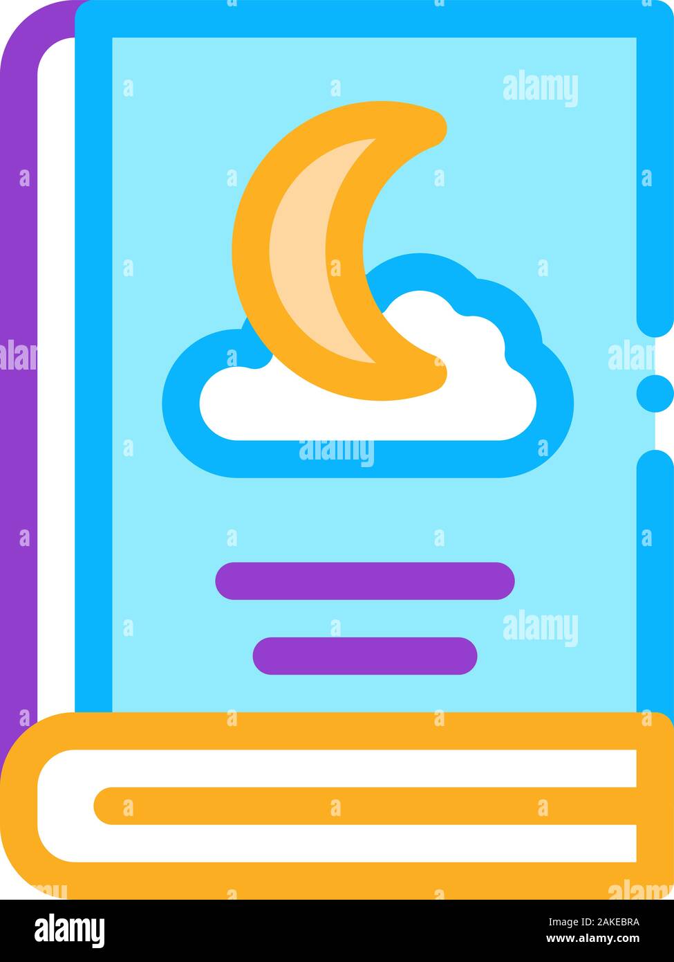 Book Night Sleep Story Icon Outline Illustration Stock Vector Image ...