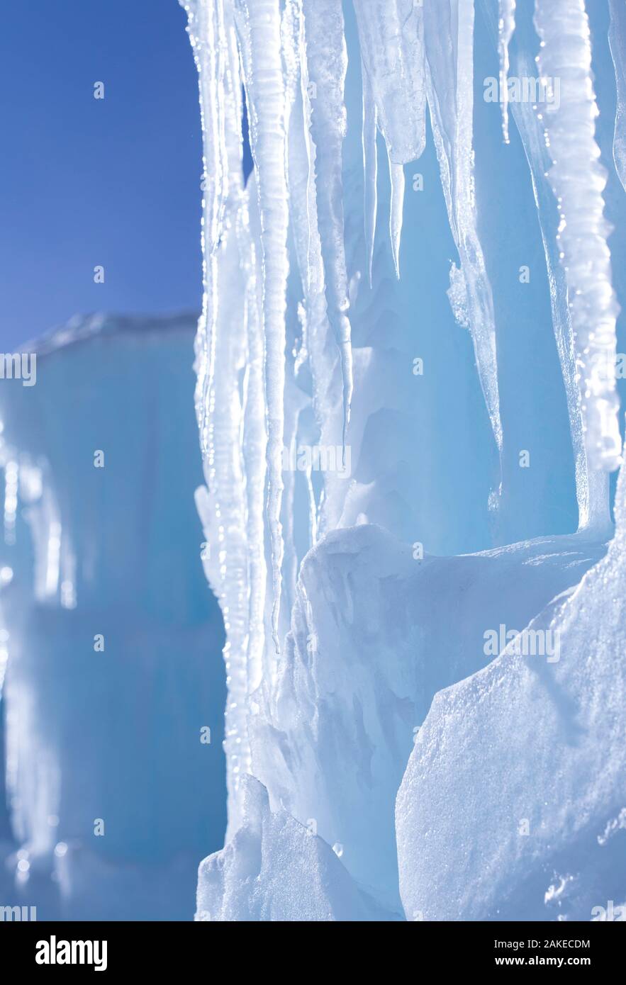 Background or texture image with ice crystal patterns Stock Photo - Alamy