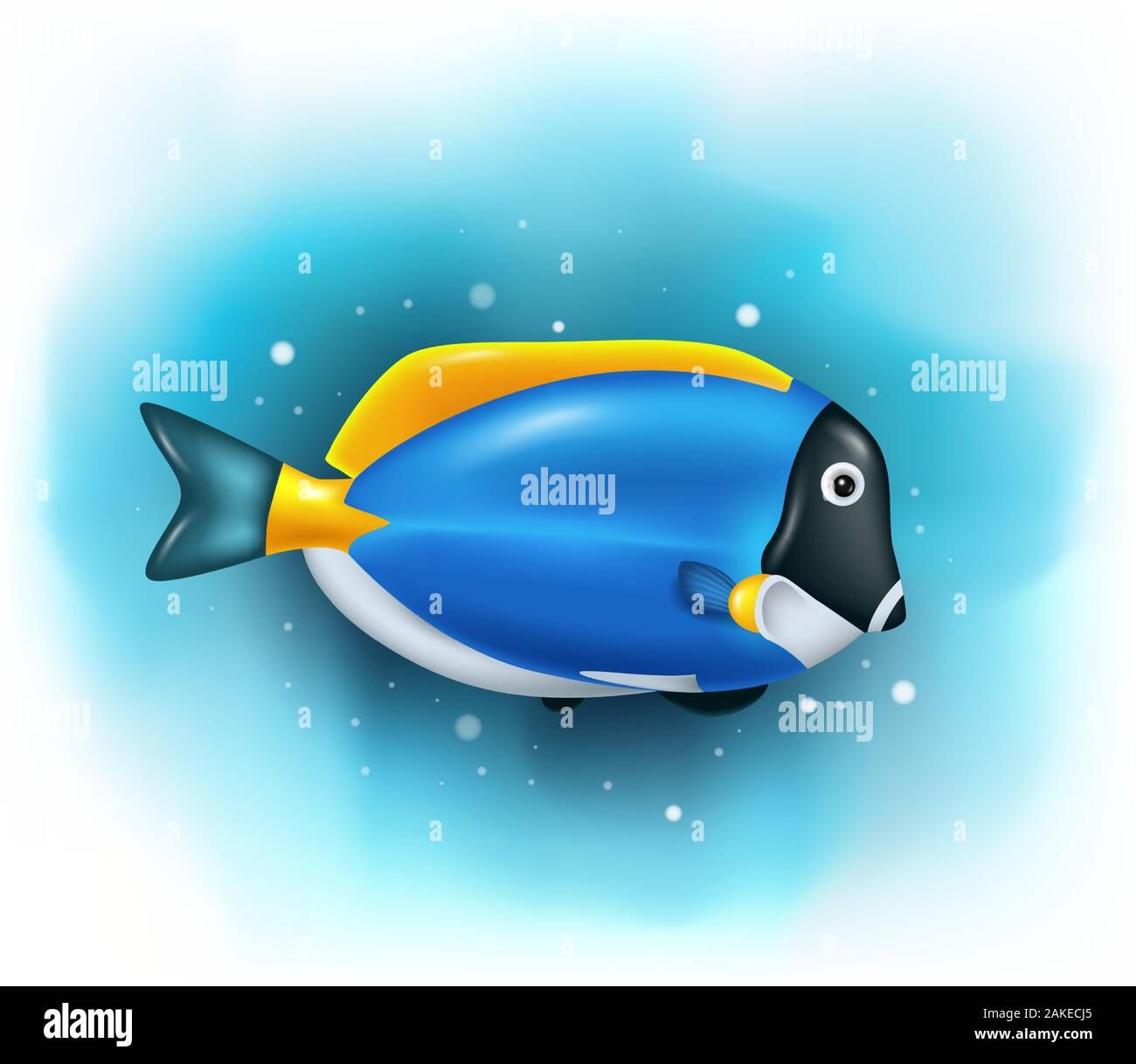 Cartoon cute blue tang fish Stock Vector Image & Art - Alamy