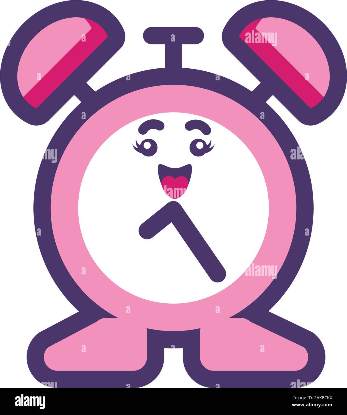 clock cartoon design, Kawaii school expression cute character funny and ...