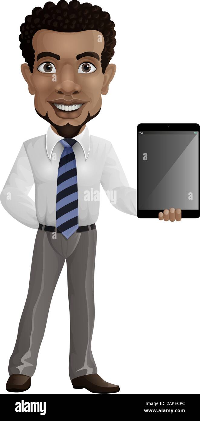 Tablet showing cartoon hi-res stock photography and images - Alamy