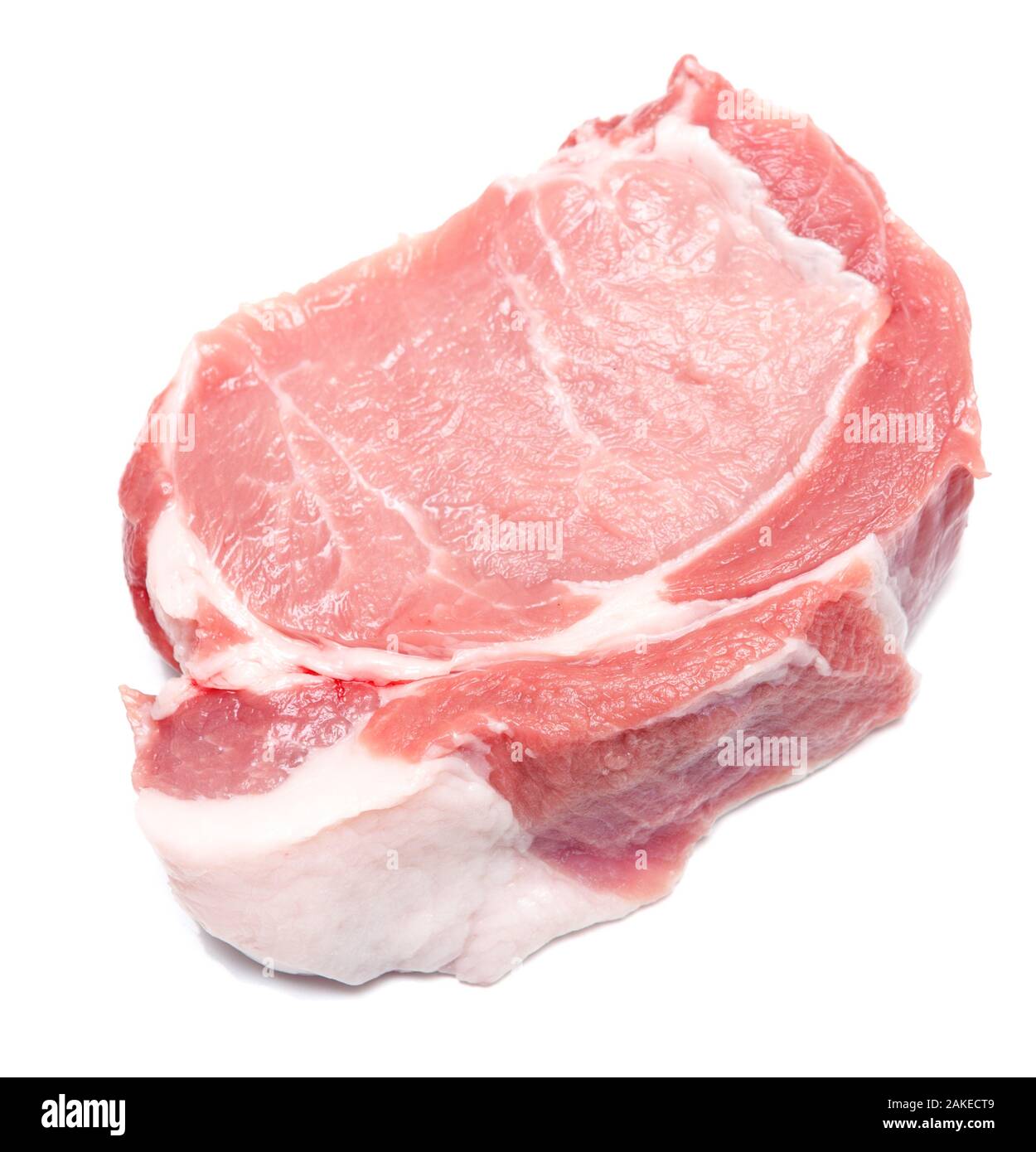 Piece of pork meat isolated on white background Stock Photo - Alamy