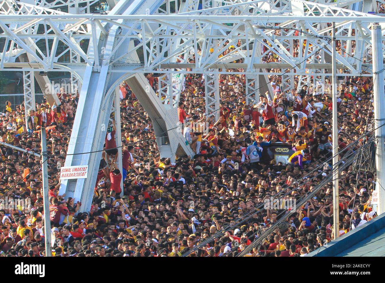 Manila, Philippines. 09th Jan, 2020. Thousands of devotees accompany ...