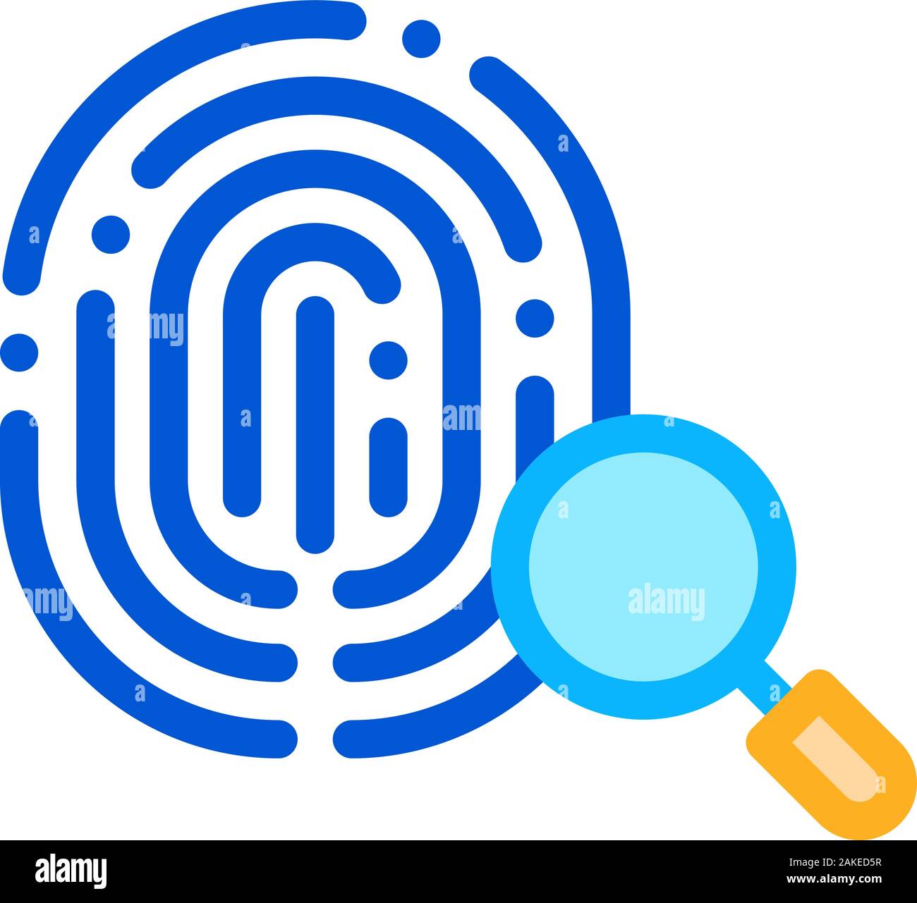 Dactylogram Fingerprint Icon Outline Illustration Stock Vector Image ...