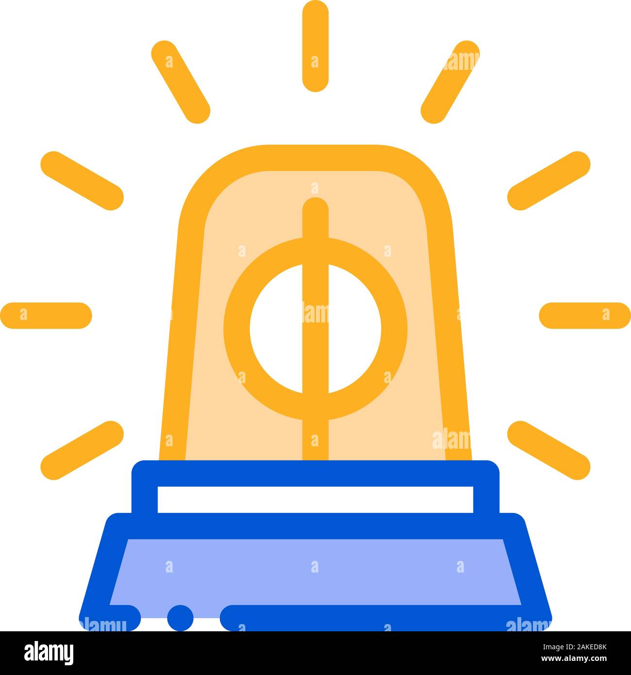 Police Squad Car Alarm Icon Outline Illustration Stock Vector Image ...