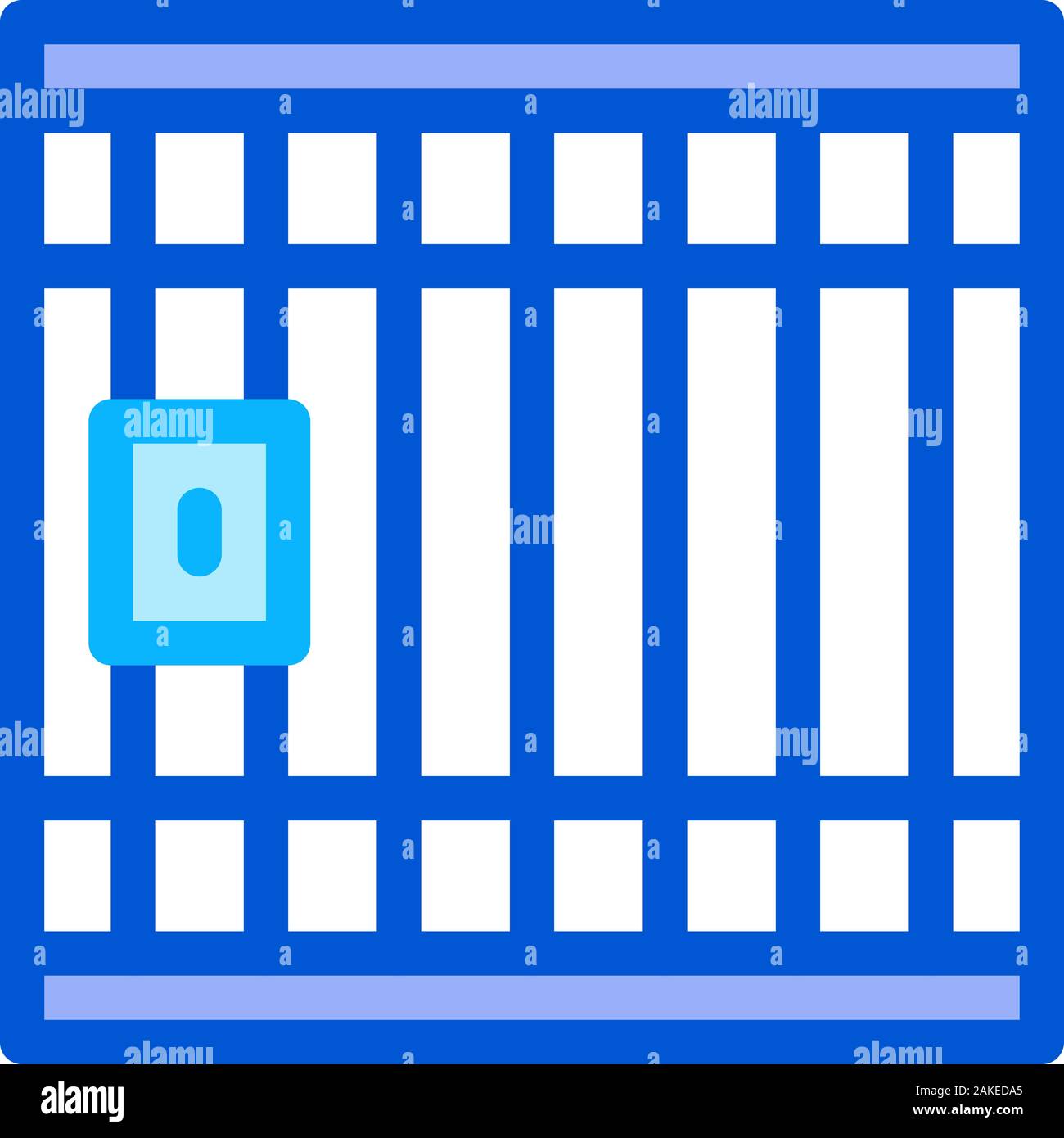 Prison gate icon flat Cut Out Stock Images & Pictures - Alamy