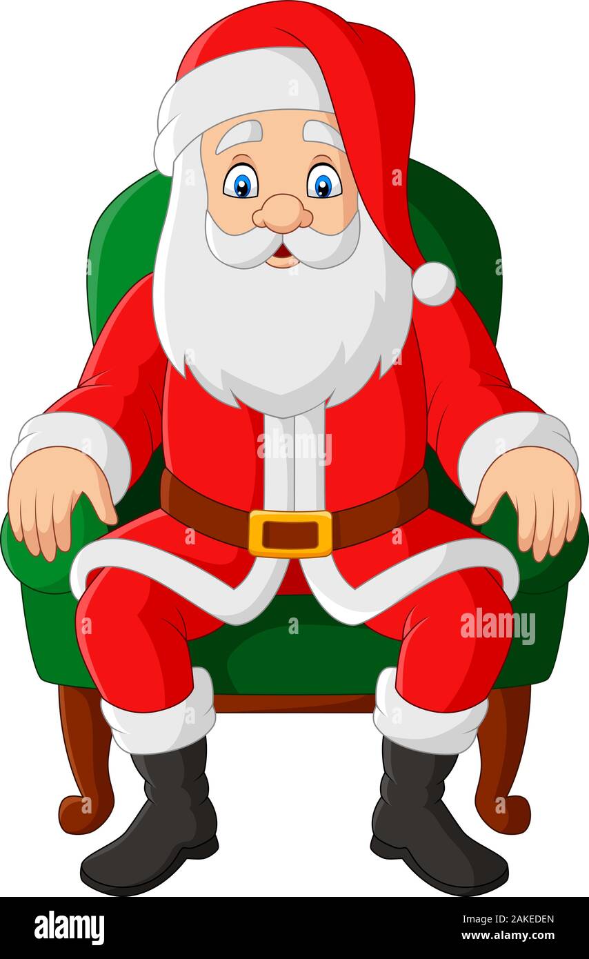 Cartoon santa claus sitting in chair Stock Vector Image & Art - Alamy