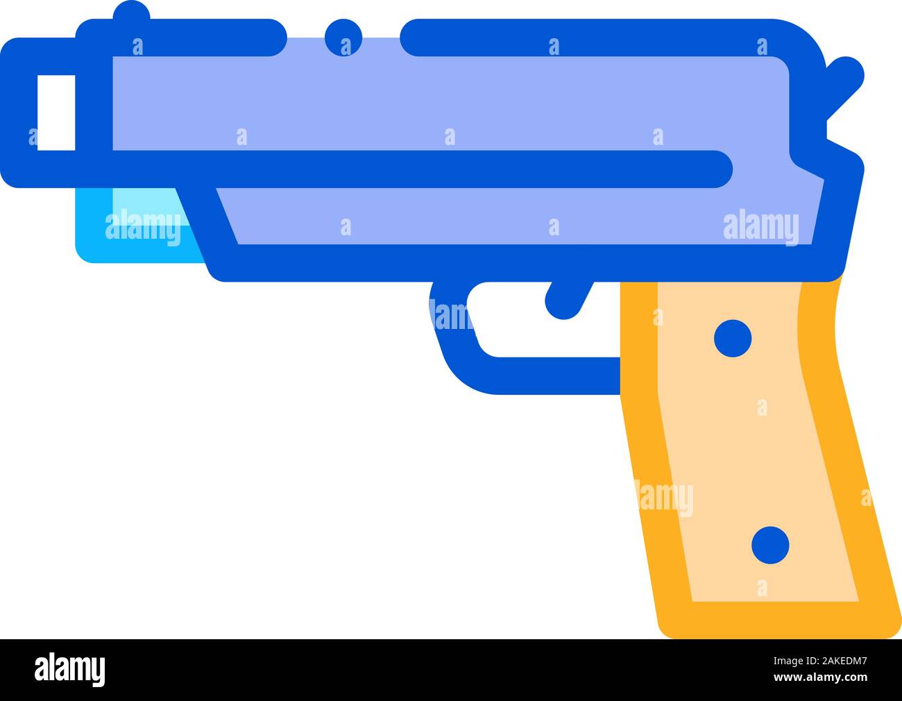 Iron Shooting Gun Icon Outline Illustration Stock Vector Image & Art ...