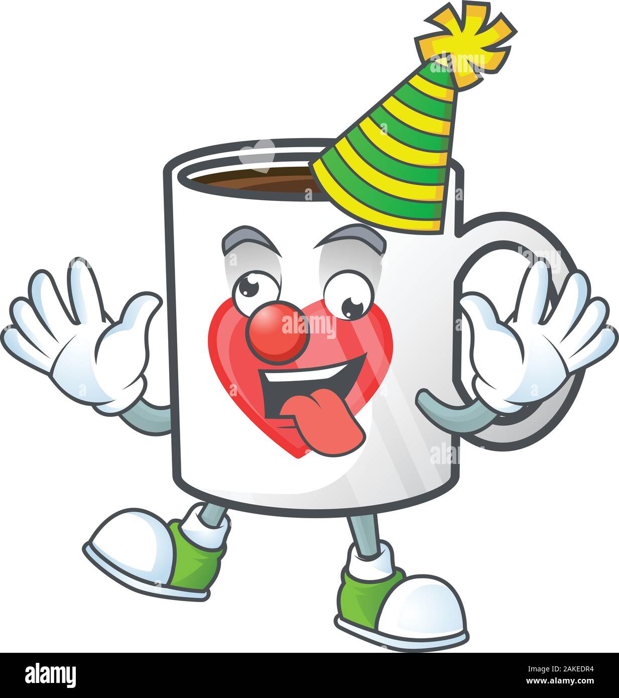 Joker drinking coffee Stock Vector Images - Alamy