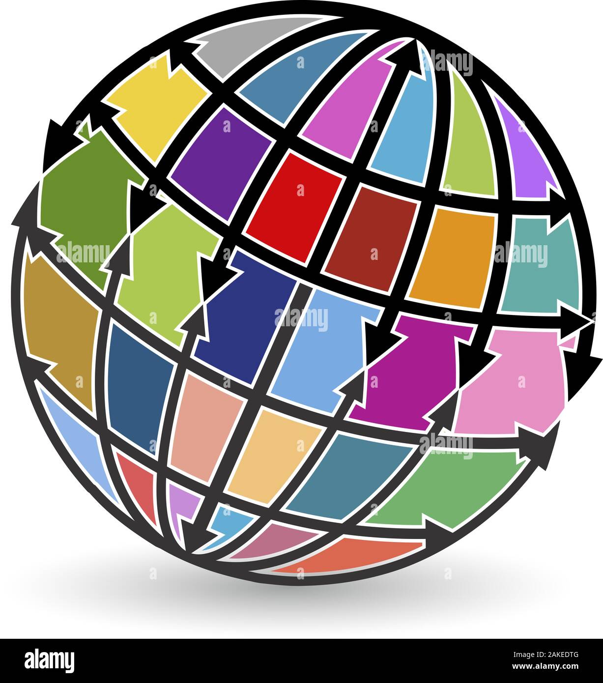 arrow world logo Stock Photo - Alamy