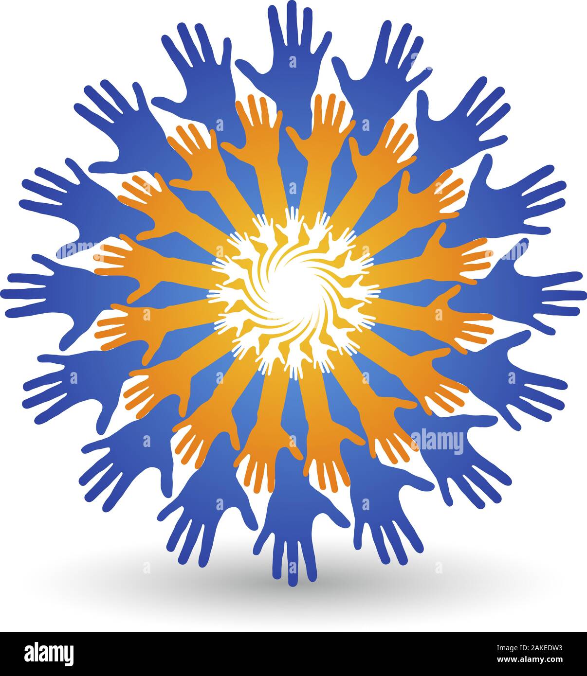 round hands logo Stock Photo - Alamy