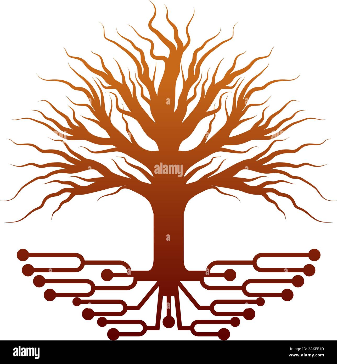 circuit tree logo Stock Photo - Alamy