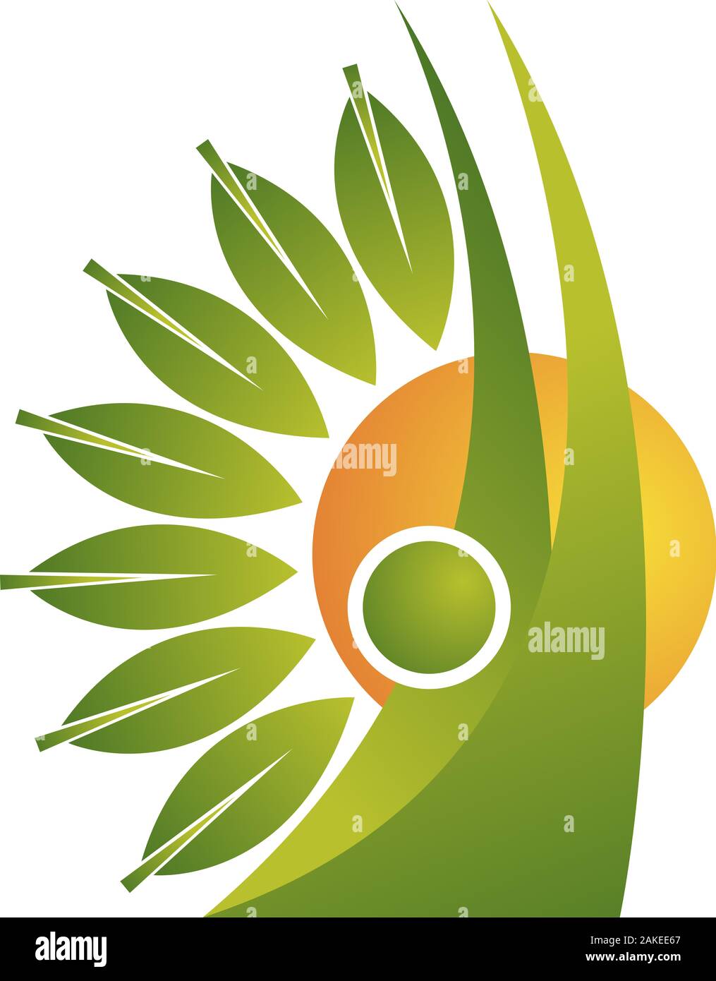 Eco leaf man logo hi-res stock photography and images - Alamy