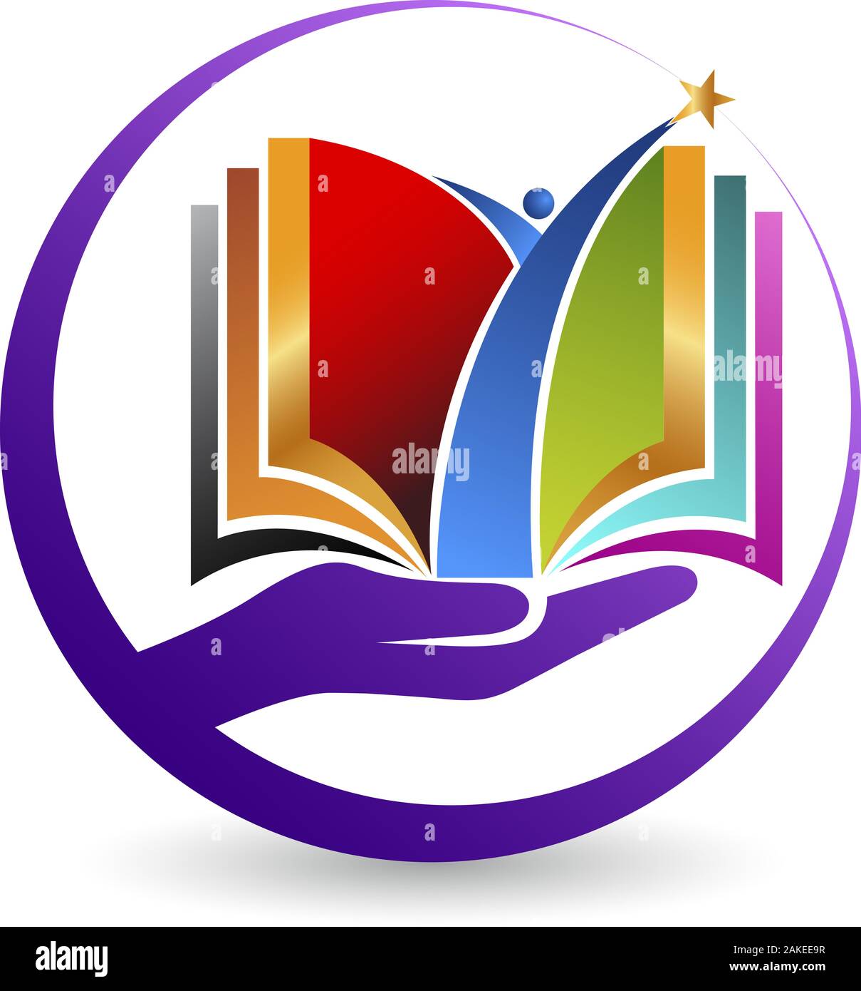 hand book logo Stock Photo - Alamy