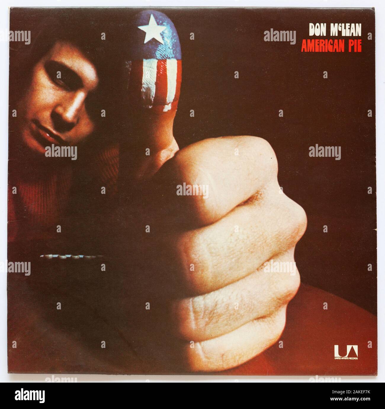 The cover of American Pie, 1971 album by Don McLean on United Artists ...