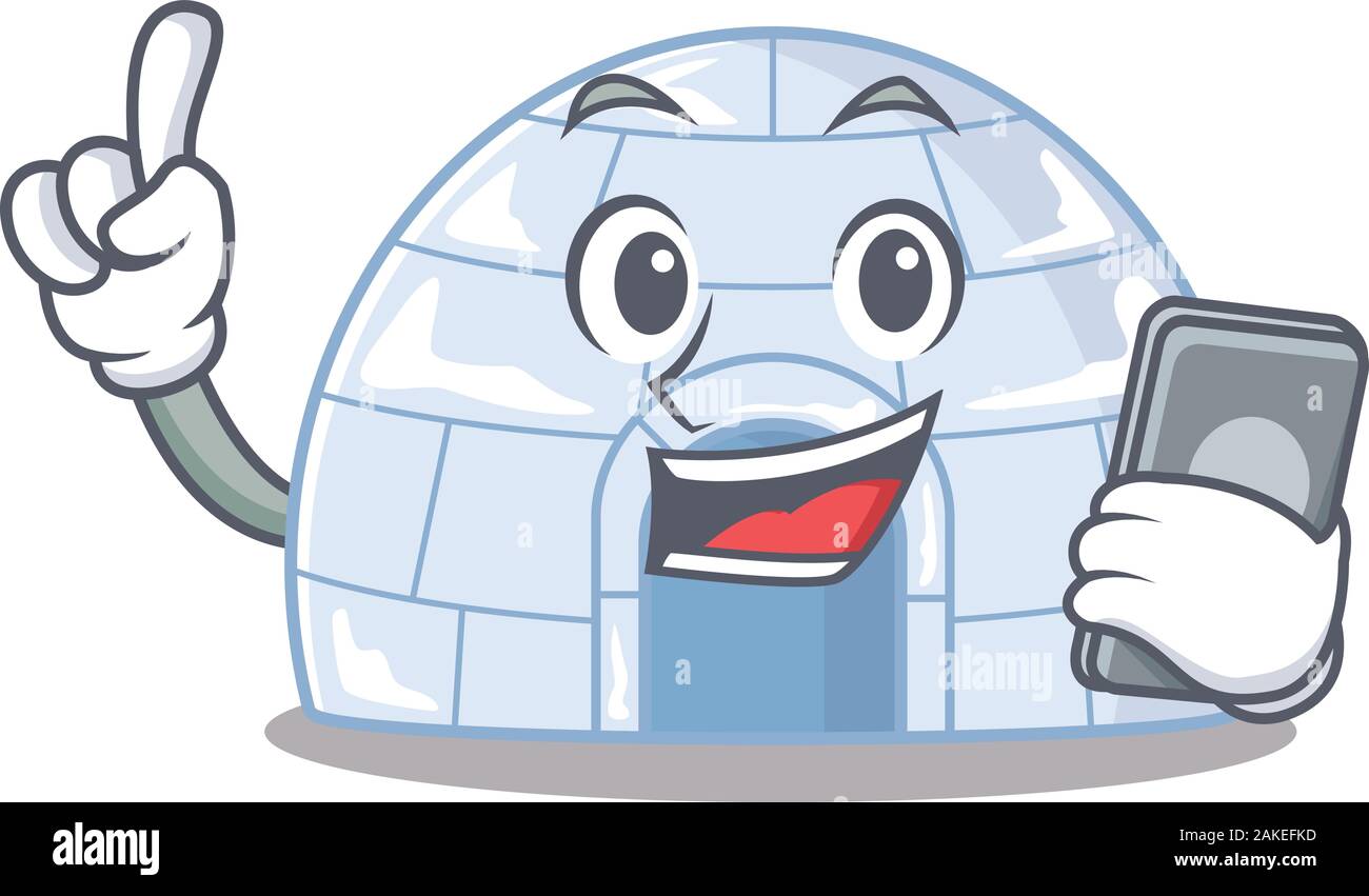 Cartoon design of igloo speaking on a phone Stock Vector Image & Art ...