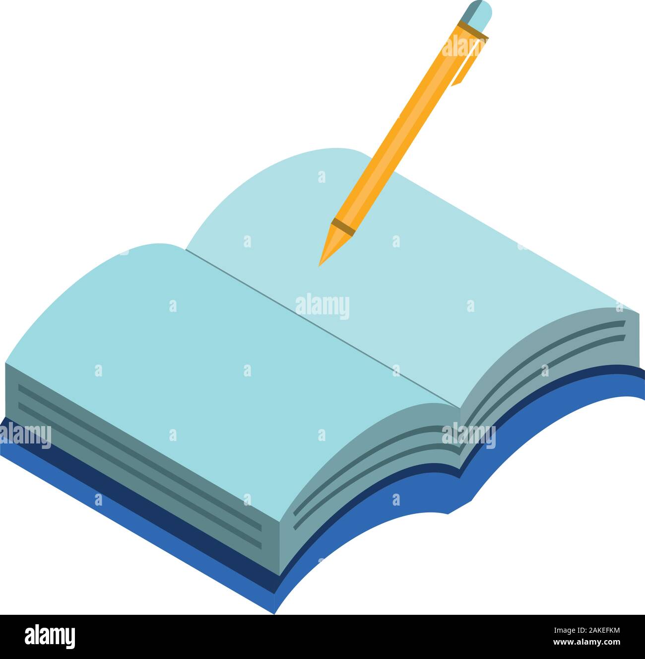 School notebook with pencil design, Eduaction class lesson knowledge ...