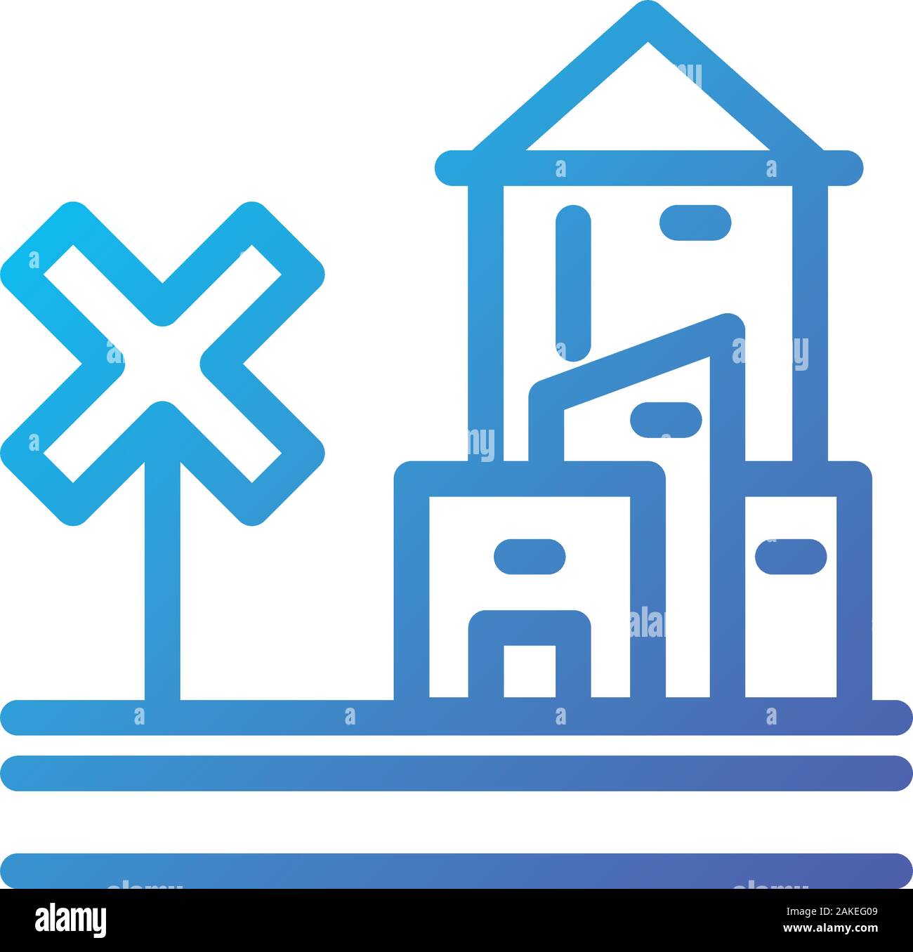 Building and train stop design, City architecture urban modern downtown ...