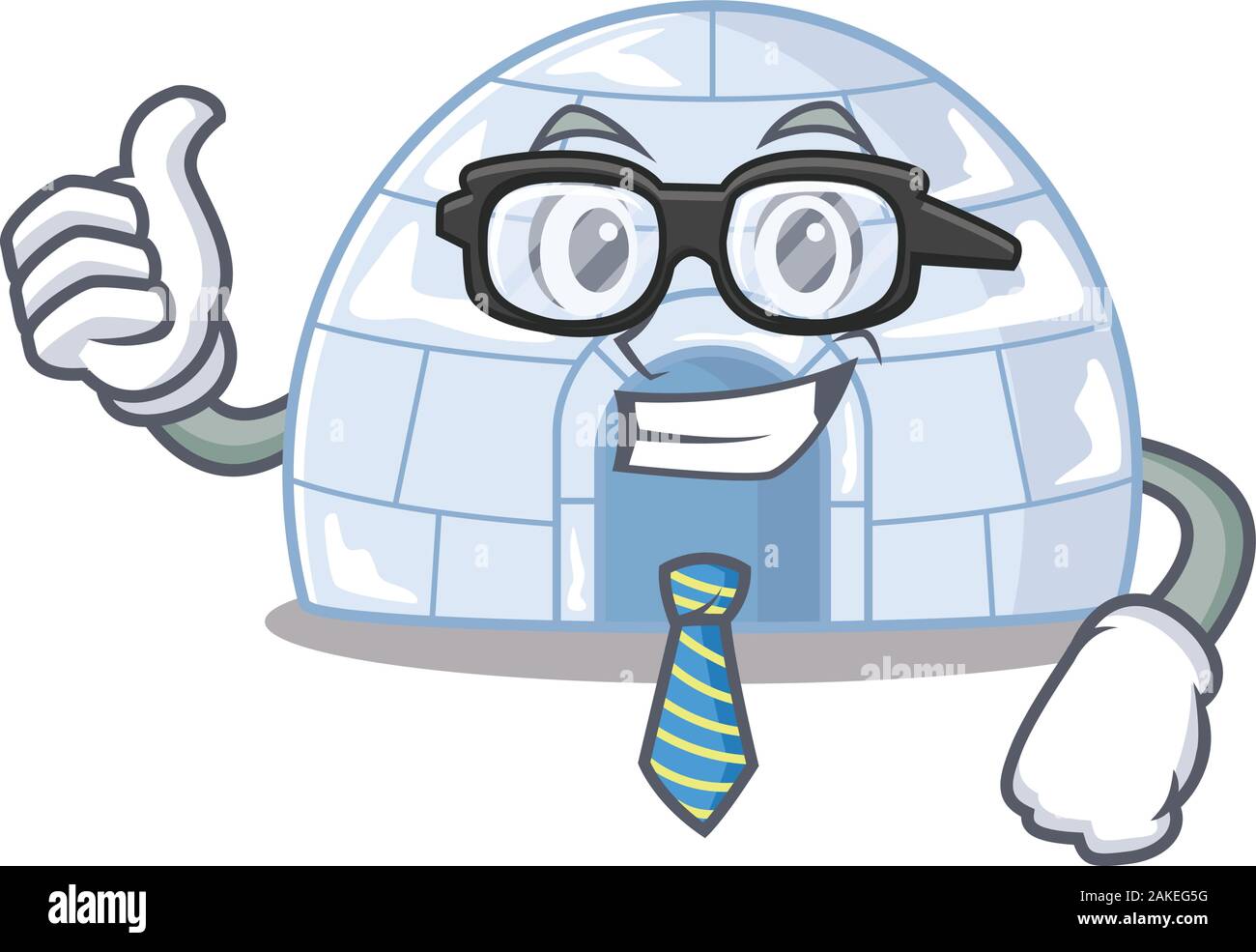 cartoon character of Businessman igloo wearing glasses Stock Vector ...