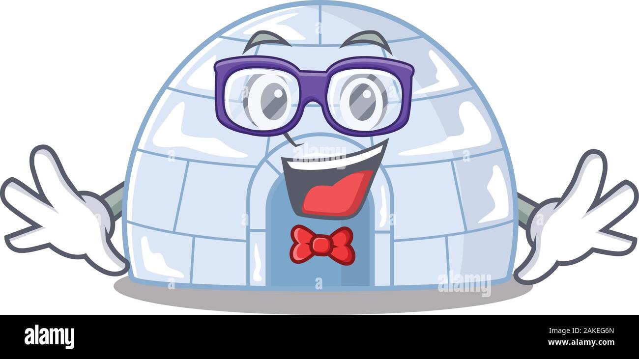 cartoon character of Geek igloo in design Stock Vector Image & Art - Alamy