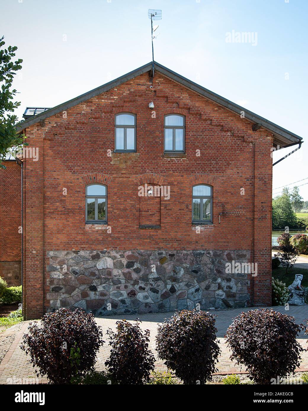 Red brick manor house after restoration Stock Photo - Alamy
