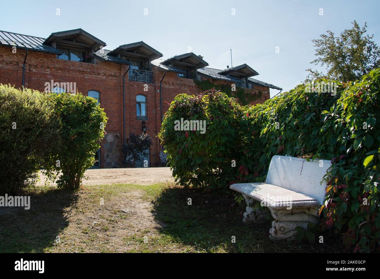 Red brick manor house after restoration Stock Photo - Alamy