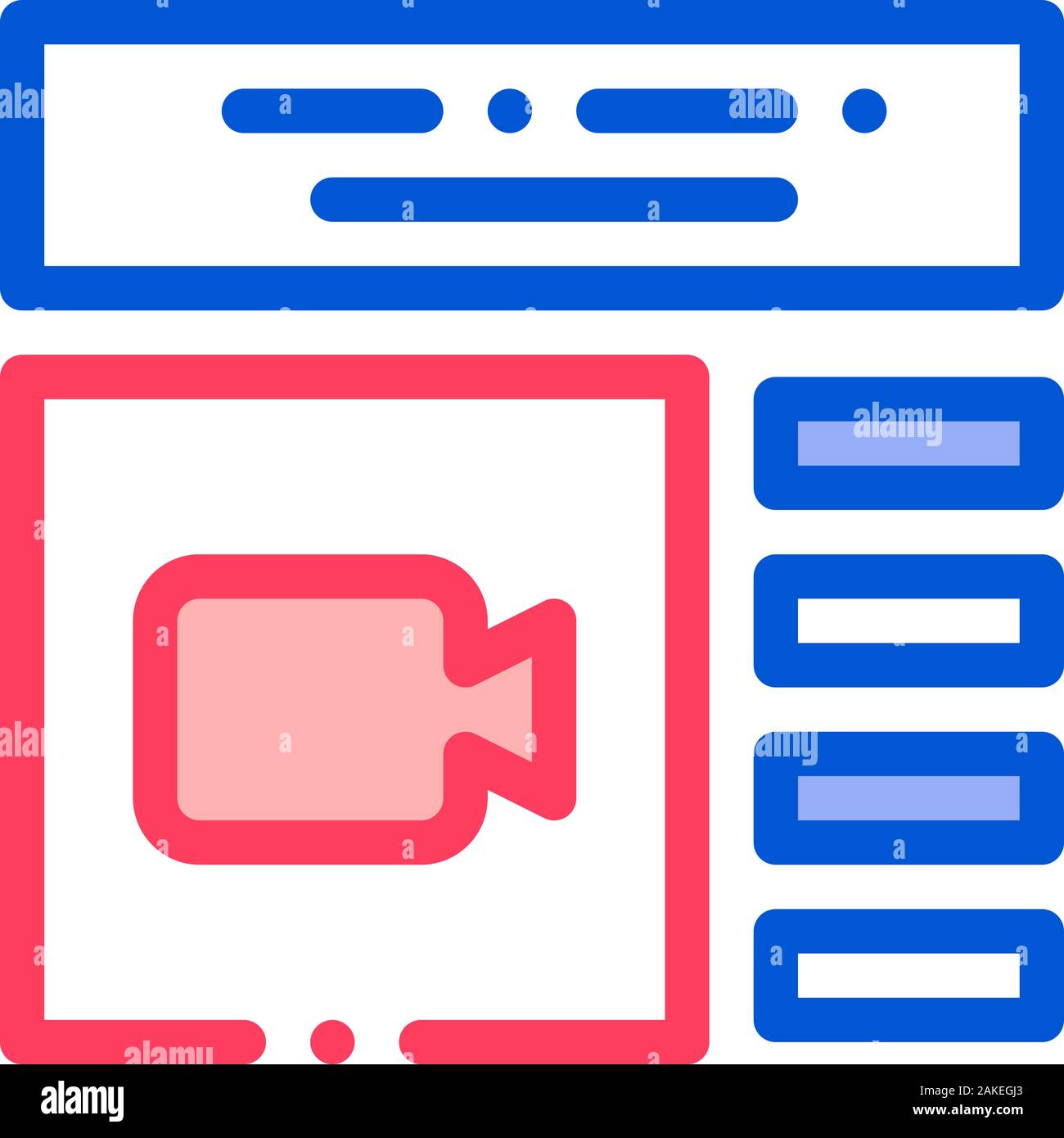 Web Site For Watch Video Icon Outline Illustration Stock Vector Image ...