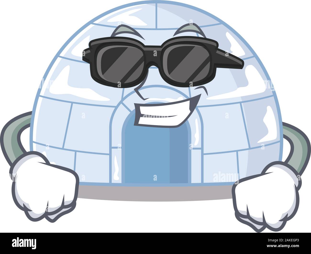 Super cool igloo character wearing black glasses Stock Vector Image ...