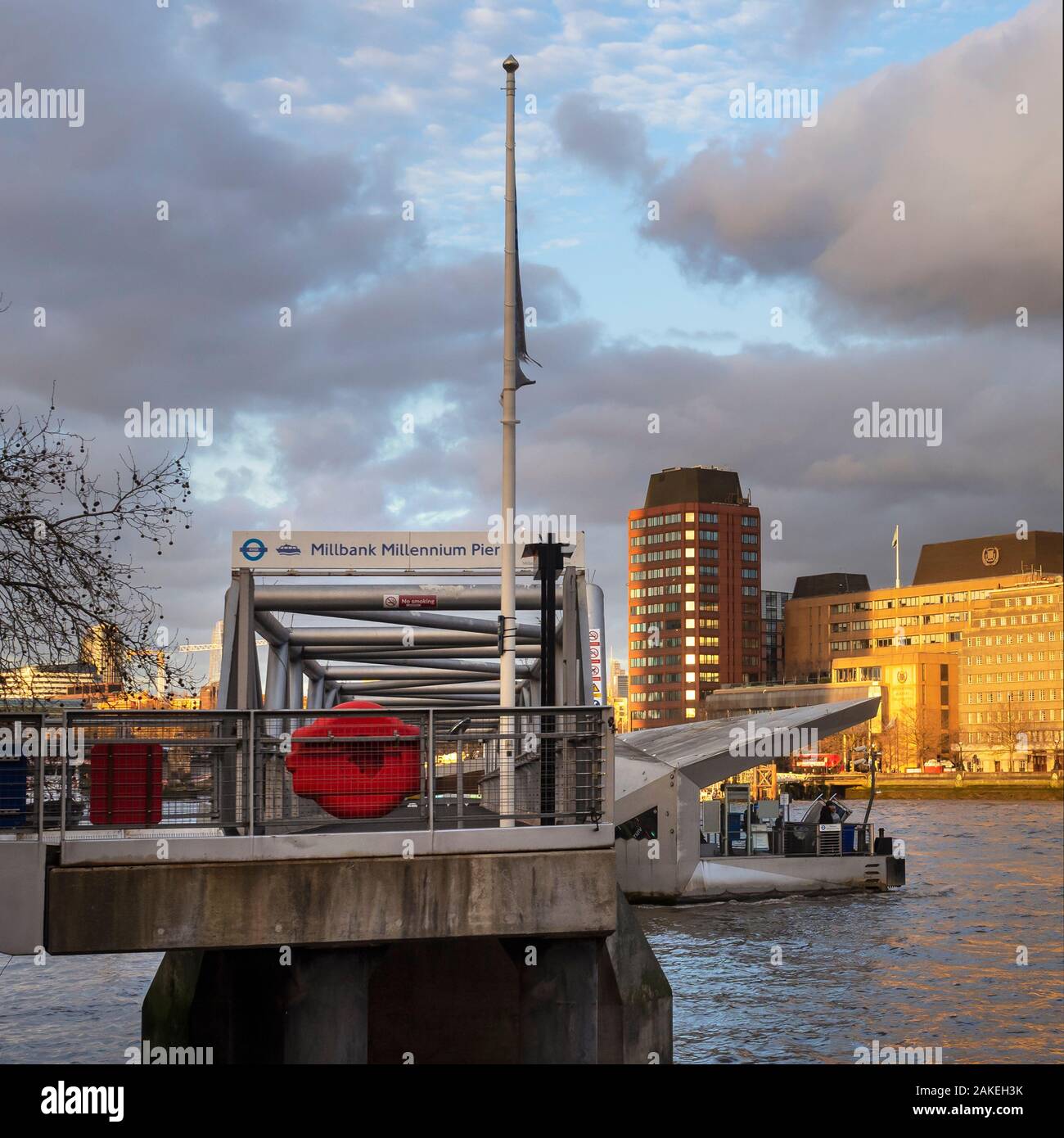 Millbank millenium pier hi-res stock photography and images - Alamy