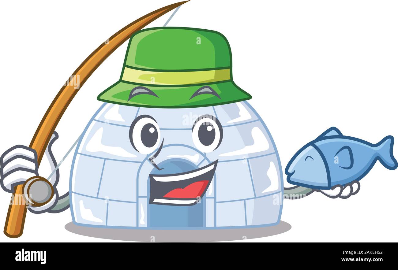 A Picture of happy Fishing igloo design Stock Vector Image & Art - Alamy