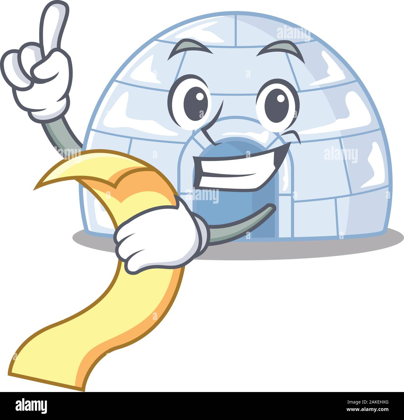 A funny cartoon character of igloo with a menu Stock Vector Image & Art ...
