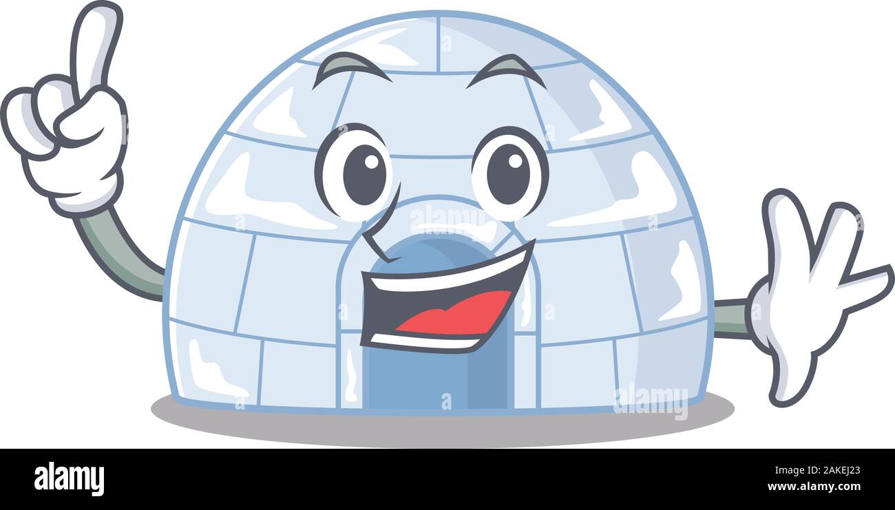 One Finger igloo in mascot cartoon character style Stock Vector Image ...