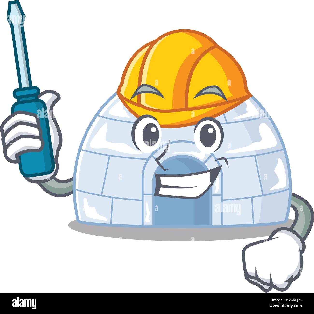 Cool automotive igloo in cartoon character style Stock Vector Image ...