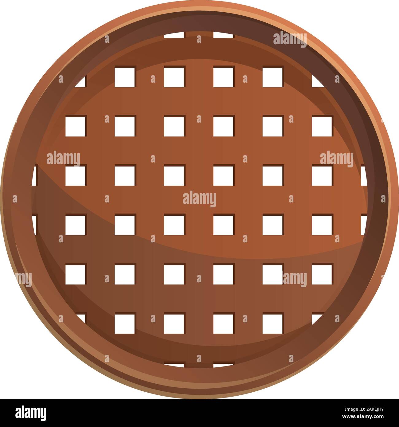 Wood sieve icon. Cartoon of wood sieve vector icon for web design ...