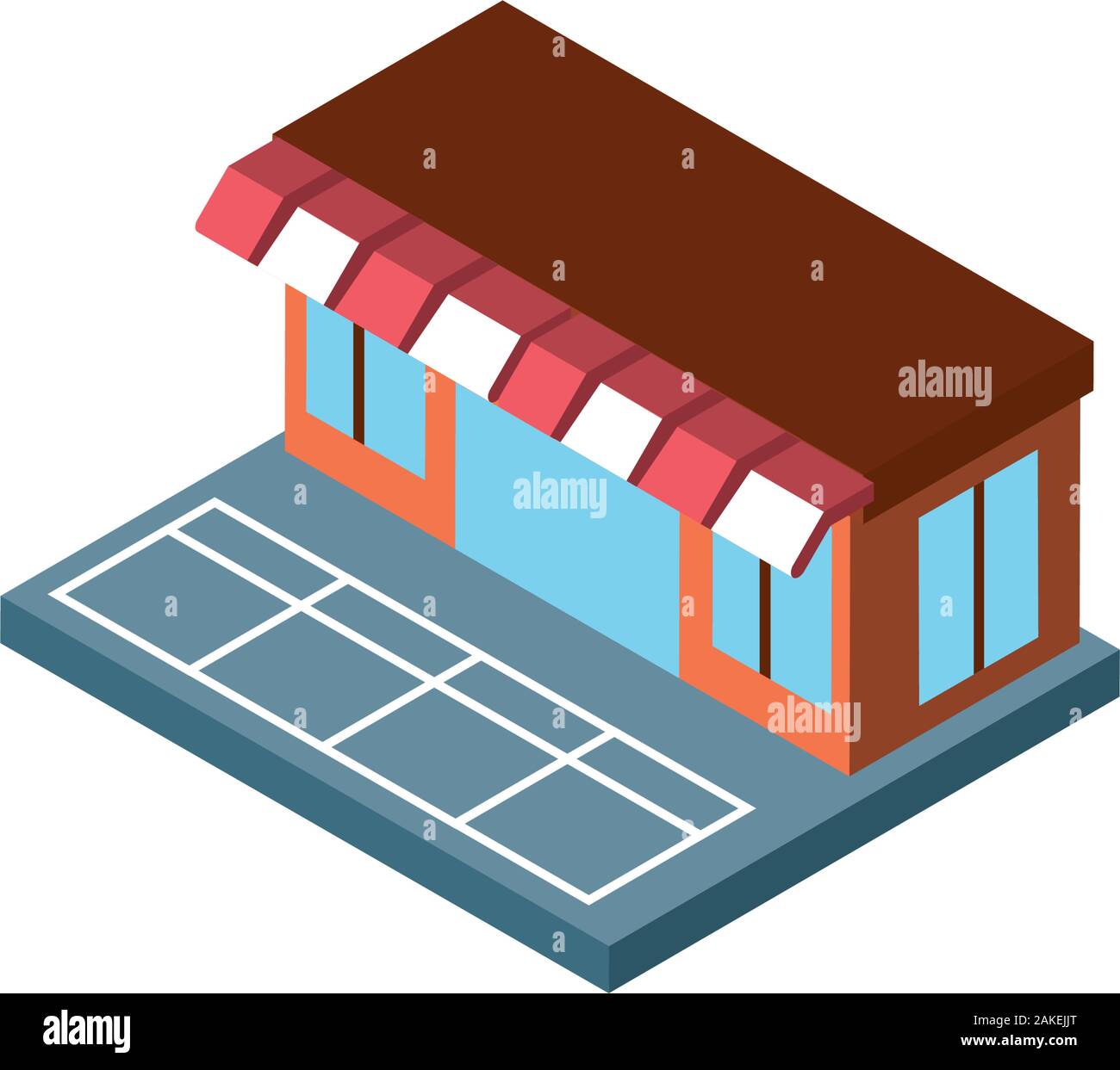 Isometric store design, City architecture urban modern downtown ...