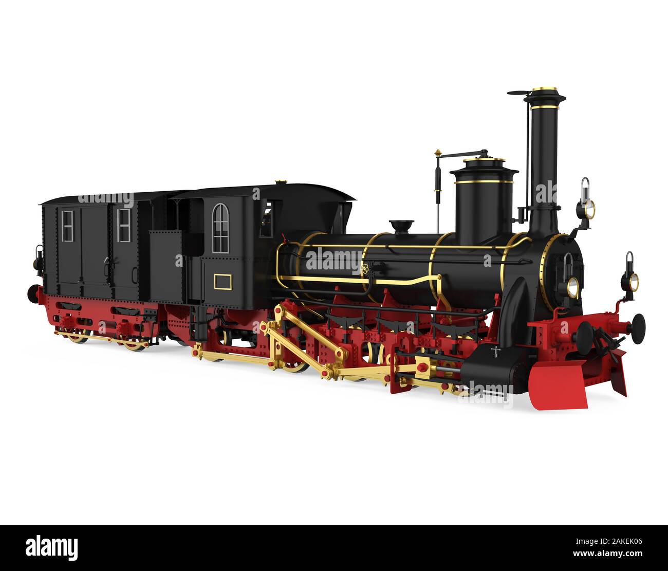 Red train diesel engine Cut Out Stock Images & Pictures - Alamy
