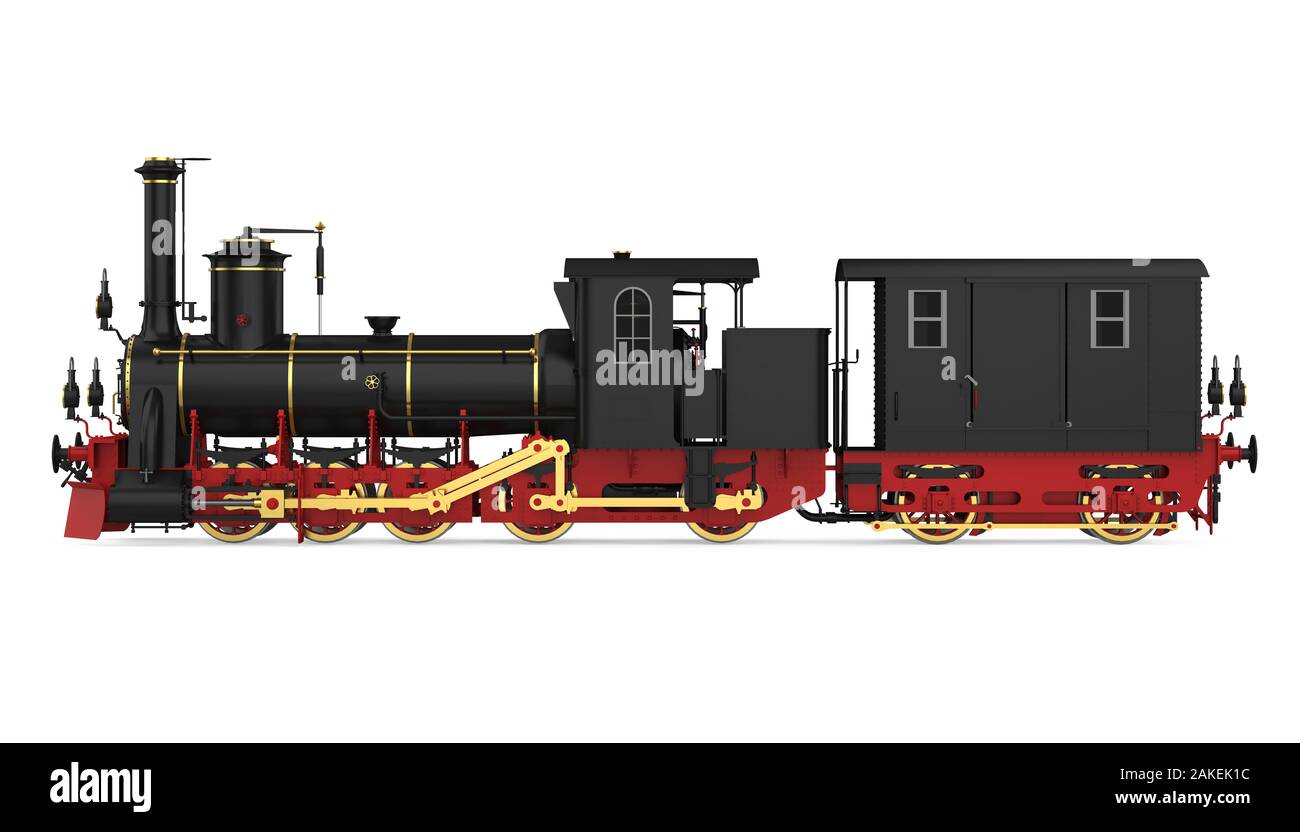 Locomotive Train Isolated Stock Photo - Alamy